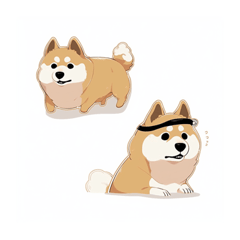 Cute Shiba Sticker OooO (3) - LINE スタンプ | LINE STORE