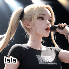 金髪KPOPアイドル少女 lala - LINE スタンプ | LINE STORE