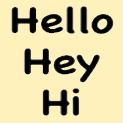 Hello Hey Hi – LINE貼圖 | LINE STORE