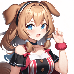 dog girl sticker | Yabe-LINE貼圖代購 | 台灣No.1，最便宜高效率的代購網