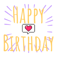 HBD happy sign v3 - LINE スタンプ | LINE STORE