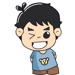'Klom Klom' Big Head Boy – LINE stickers | LINE STORE