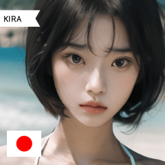JP summer swimsuit bikini KIRA – LINE貼圖 | LINE STORE