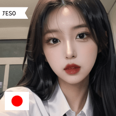 JP cute pure girl JESO – สติกเกอร์ LINE | LINE STORE