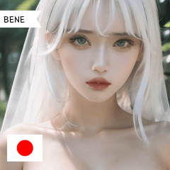 JP งานแต่งงานผมสีเงิน BENE – สติกเกอร์ LINE | LINE STORE