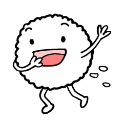 Let's be happy. Rice balls - LINE スタンプ | LINE STORE