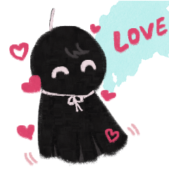 Black Rain Doll - Kuro Teru Teru Bozu - Stiker LINE | LINE STORE