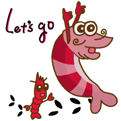 Shrimp Language Classroom2023 LET'S DRAW - Stiker LINE | LINE STORE