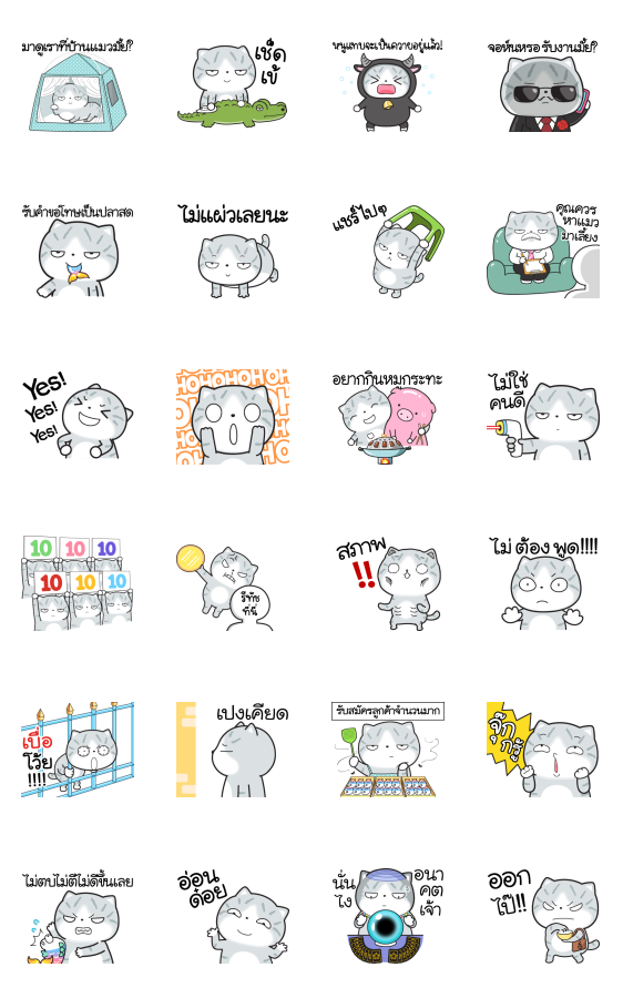 Munkaew Funny Cat 3_LINE 官方貼圖_就是愛LINE-貼圖代購網| 買貼圖便宜又方便!