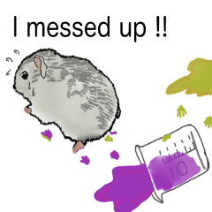 messed up hamster | Yabe-LINE貼圖代購 | 台灣No.1，最便宜高效率的代購網