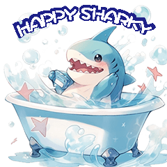 Happy Sharky – LINE貼圖 | LINE STORE