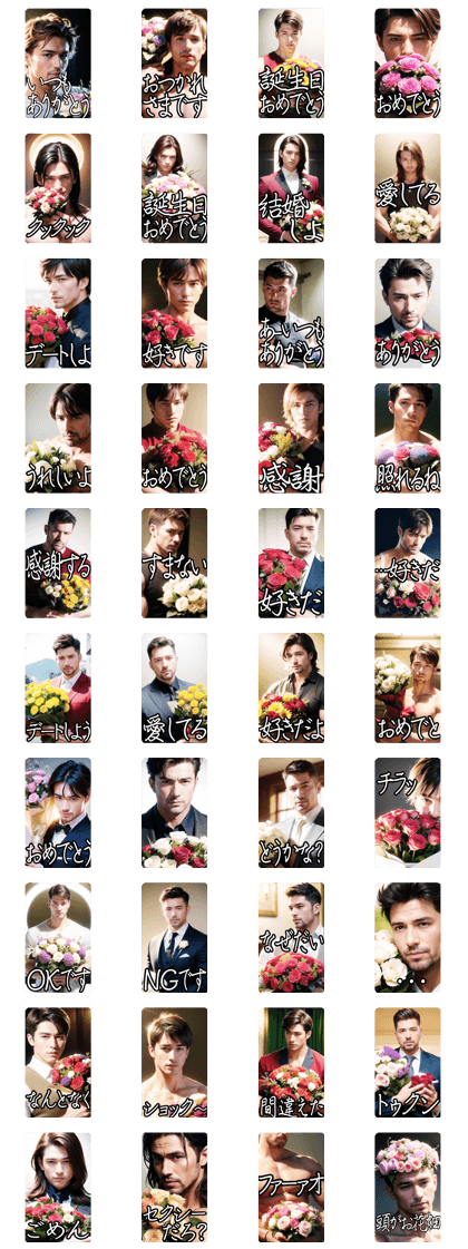 【スタンプ無料GET!】 イケメンが感謝を伝える偽映画っぽいBIG｜ Stampick! （スタンピック）