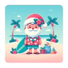 Aloha Santa! - LINE スタンプ | LINE STORE