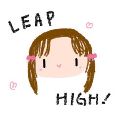 LEAP HIGH！する少女 - LINE スタンプ | LINE STORE