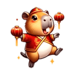 Capy New Year! | Yabe-LINE貼圖代購 | 台灣No.1，最便宜高效率的代購網