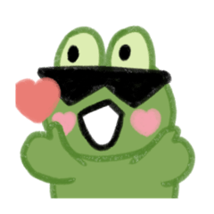 Sunglasses frog – LINE stickers | LINE STORE