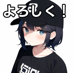 boyish girl sticker – Stickers LINE | LINE STORE