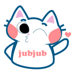 SILLY WHITE CAT 1 – LINE stickers | LINE STORE