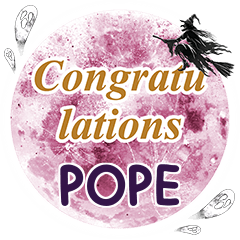 POPE Congratulations One word e – LINE stickers | LINE STORE