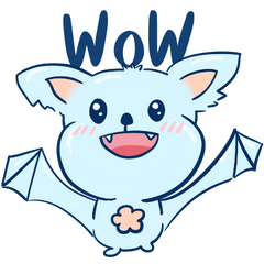 Cute little blue bat - LINE スタンプ | LINE STORE