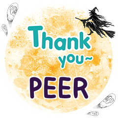 PEER Thank you One word e - LINE スタンプ | LINE STORE
