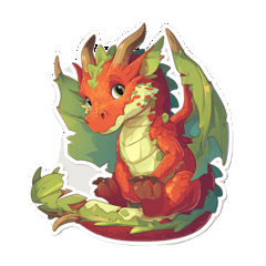 Cute Red Dragon - 4 – LINE stickers | LINE STORE