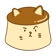 Literally Pudding Cat - LINE スタンプ | LINE STORE
