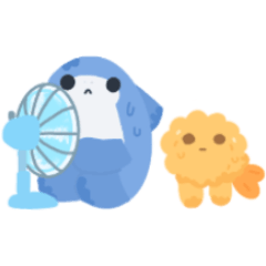 Fat fish: 2 flavors - LINE スタンプ | LINE STORE