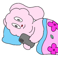 Pink Moongchi Stickers – LINE 스티커 | LINE STORE