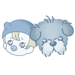 babu and dog – LINE stickers | LINE STORE