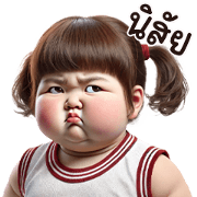 Chubby Funny face girl13 MINI – LINE stickers | LINE STORE