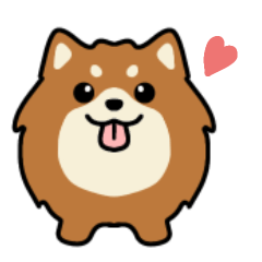 Japanese Moji with Pomeranian sticker – LINE stickers | LINE STORE