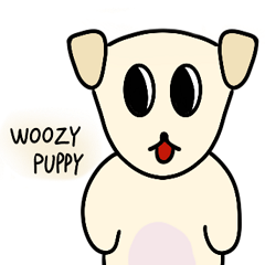 a woozy puppy | Yabe-LINE貼圖代購 | 台灣No.1，最便宜高效率的代購網