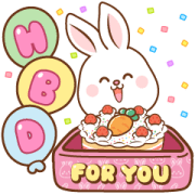 Gabby Rabbit: Celebration – LINE stickers | LINE STORE