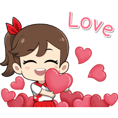 ICR : Smile Girl – LINE stickers | LINE STORE