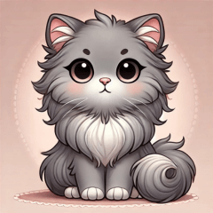 Cute Fluffy Cat Stickers for Chat - LINE スタンプ | LINE STORE