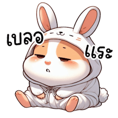 Cute little rabbit hamster – LINE stickers | LINE STORE