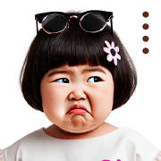 Chubby Girl Funny face 93(BIG) – LINE stickers | LINE STORE