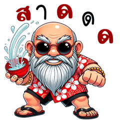 Old man in Summer (Big Stickers) – LINE stickers | LINE STORE