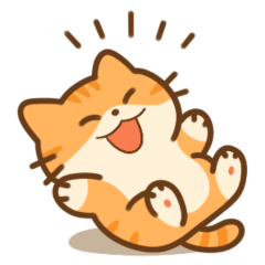 Orange Meow Kitty – LINE stickers | LINE STORE