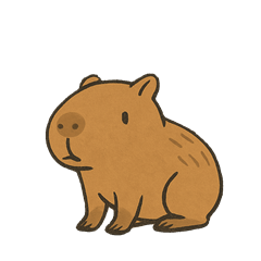 A group of capybaras. – LINE stickers | LINE STORE