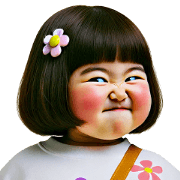 Chubby Girl Funny face 96(MINI) – LINE stickers | LINE STORE