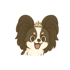 Tri color papillon dog and friends V1 – LINE 스티커 | LINE STORE