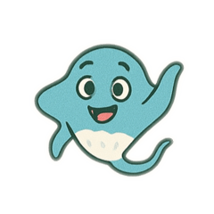 Lively Blue Stingray – LINE stickers | LINE STORE