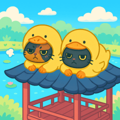 Meow Meow Duck Again – สติกเกอร์ LINE | LINE STORE