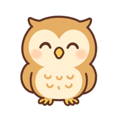 FukuFuku Owl - Gentle Daily Stickers - LINE スタンプ | LINE STORE