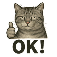 Surreal Cat OK! Stickers – LINE stickers | LINE STORE