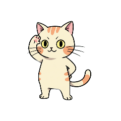 saluting cat 405 – LINE stickers | LINE STORE