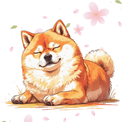 Cute and relaxed Shiba Inu (Sakura) – LINE stickers | LINE STORE