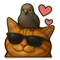 CJ cat in love. Pigeon - LINE スタンプ | LINE STORE